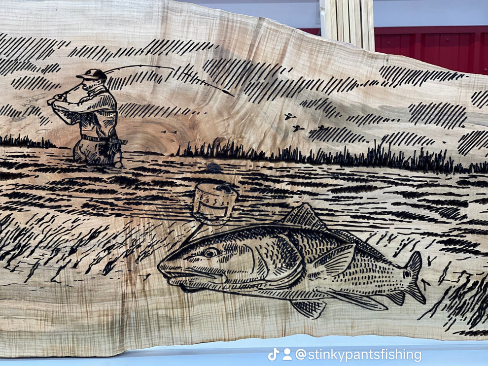 Maple slab art – Stinky Pants Fishing